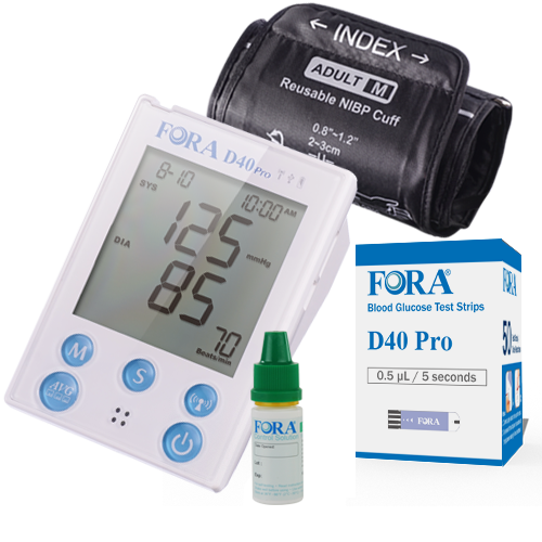 FORA D40 Pro - Blood Glucose Plus Blood Pressure Monitoring System ...